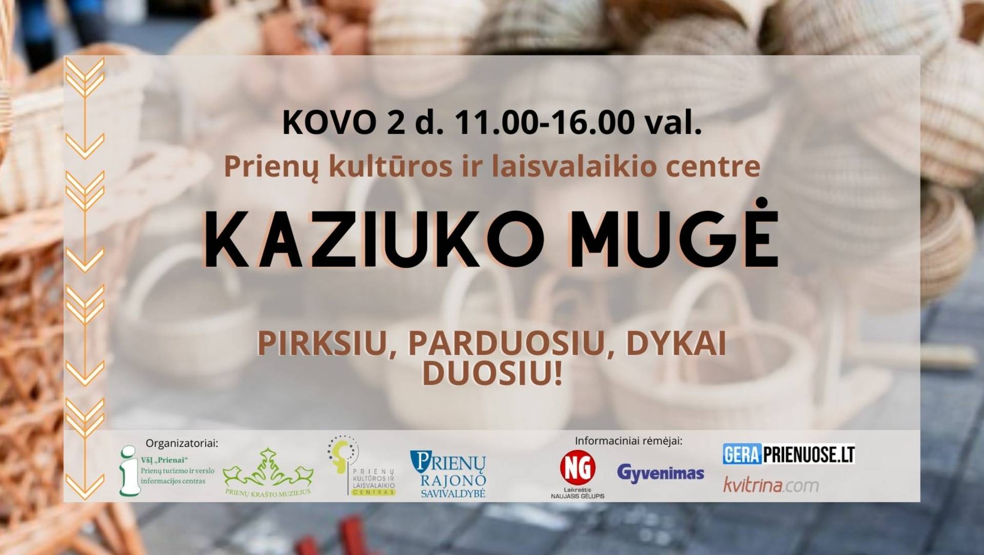 Kovo 2 d. kviečiame į Kaziuko mugę Prienuose